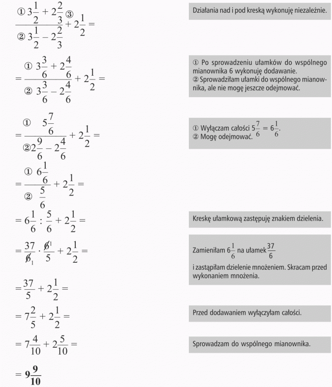 Działania na ułamkach zwykłych (na poziomie ucznia klasy 5 ...