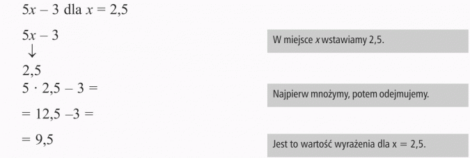 Obliczanie wartości liczbowych wyrażeń algebraicznych - Matematyka ...
