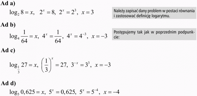 Działania na logarytmach - Matematyka - Opracowania.pl