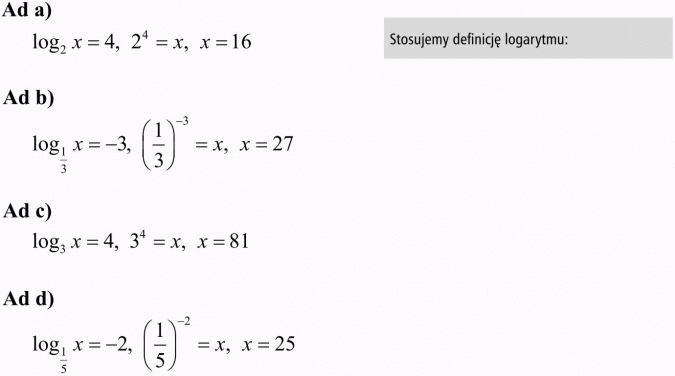 Działania na logarytmach - Matematyka - Opracowania.pl