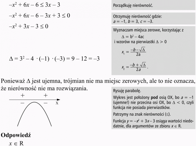 Równania i nierówności kwadratowe - Nierówności kwadratowe ...